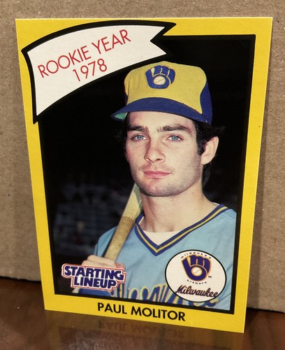 PAUL MOLITOR 1990 KENNER STARTING LINEUP CARD “ROOKIE YEAR” - BREWERS ...