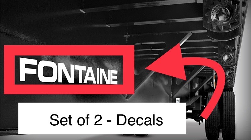 Fontaine Trailer Vinyl Decal Sticker 24” - (Set of 2) White Replacement ...