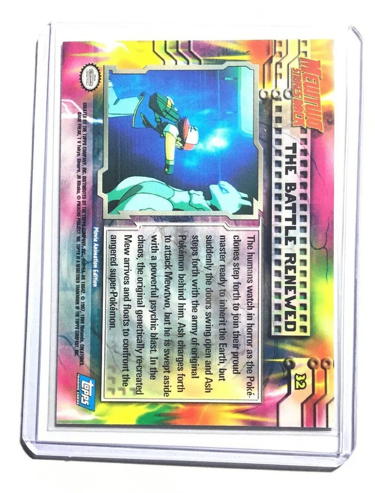 NM Pokemon TOPPS Mewtwo Strikes Back Movie Non Holo The Battle Renewed ...