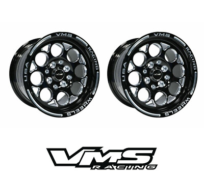 VMS Racing Modulo 15x8 Drag Race Rims Wheels 5x100/120 ET20 PAIR ...