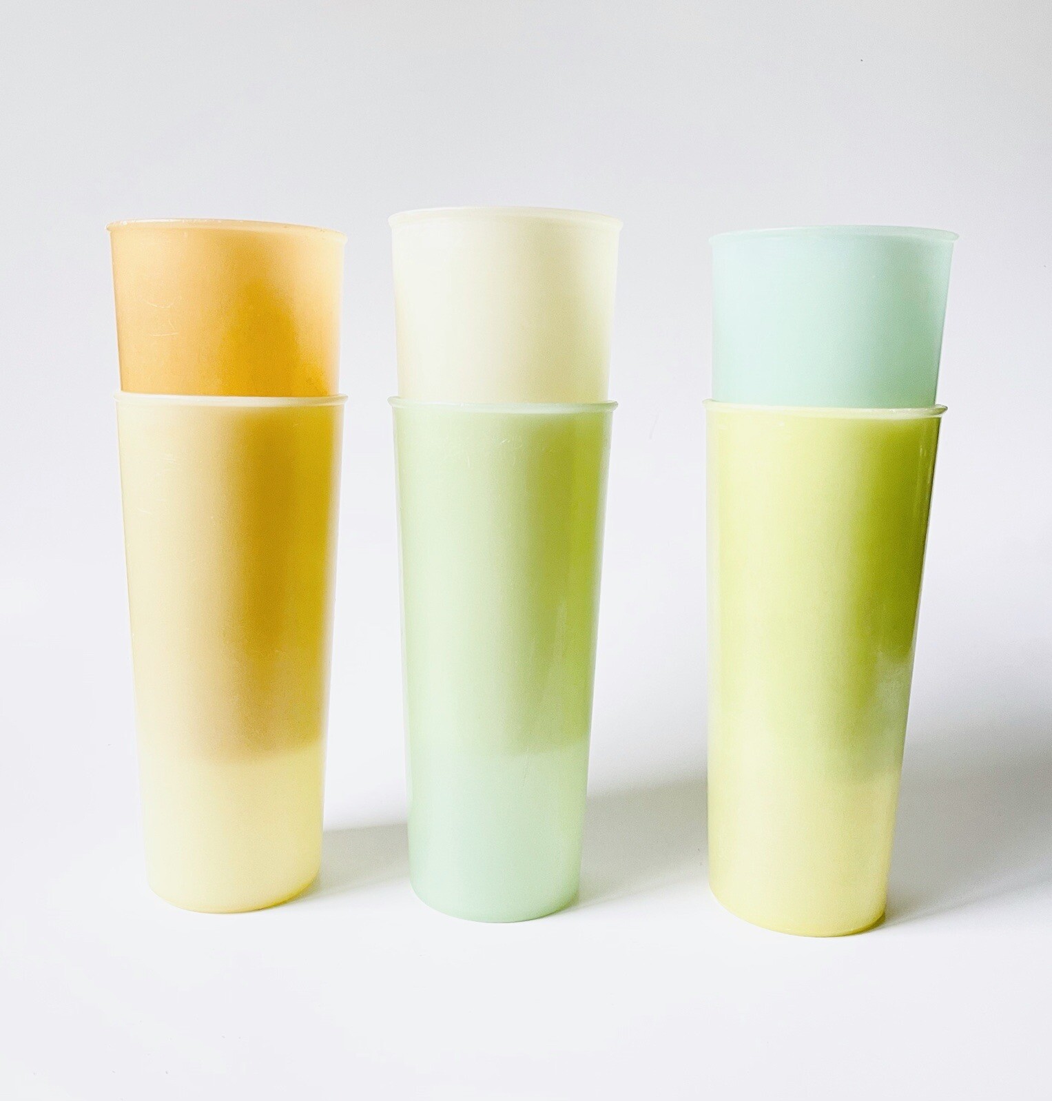 Vintage Tupperware Stackable Tumblers Cups Set Of 6 Retro 80's Pastel ...