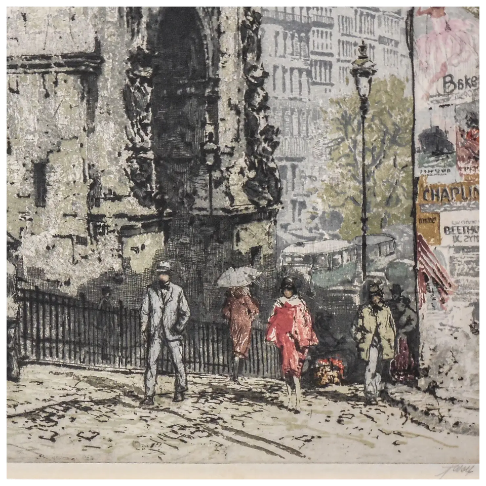 Franz Xavier Wolf (Austrian, 1896-1990), "Paris Port ST. Denis ...