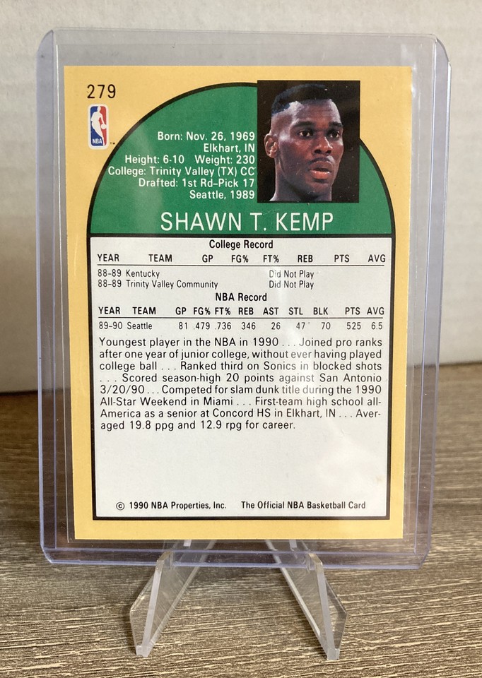Shawn Kemp 1990 NBA Hoops Rookie Card. RC #279 | eBay