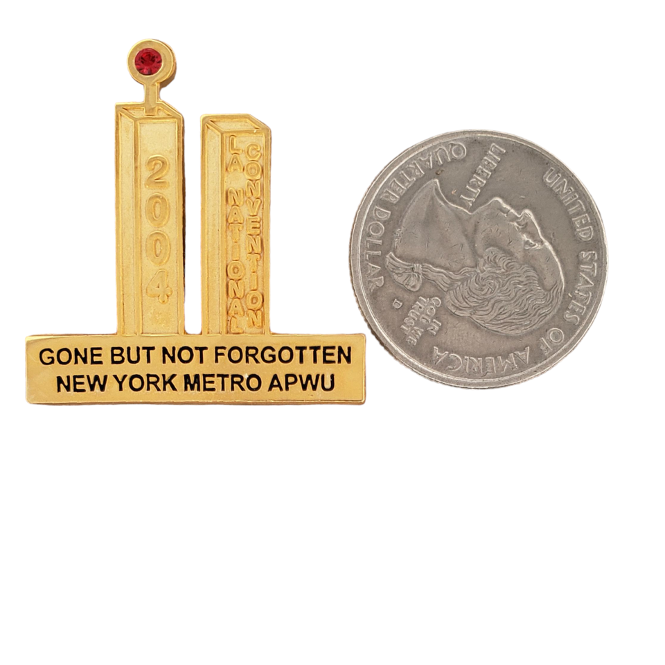 APWU New York Metro Lapel Hat Pin American Postal Workers Union Twin ...