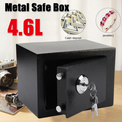4.6L Key Safe Cabinet Storage Lock Box Wall Mount Combination Home ...