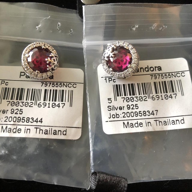 Authentic PANDORA Dazzling Snowflake Charm Holiday Crystal CZ Red ...