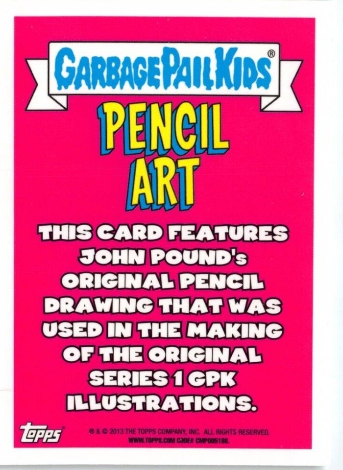 PENCIL ART 2013 Garbage Pail Kids CHROME SERIES 1 U pick Complete Your ...