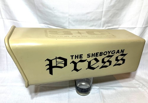 Vintage SHEBOYGAN PRESS News Wisconsin Newspaper Home Delivery Tube Box ...