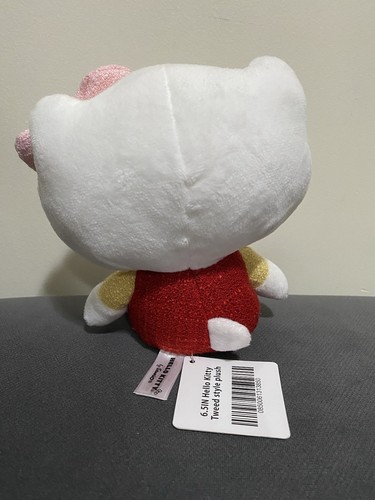 Sanrio Classic Hello Kitty 6.5” Tweed Red Yellow Round 1 | eBay