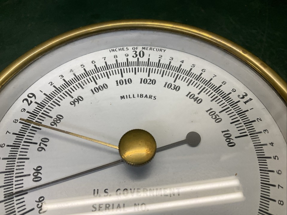 Vintage U.S. NAVY TAYLOR Instrument Co. Barometer Type SK 12509 For ...