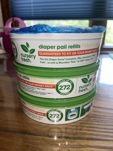 Nursery Fresh Diaper Pail Refills 3 Refill Pack 7 Layer Film | eBay