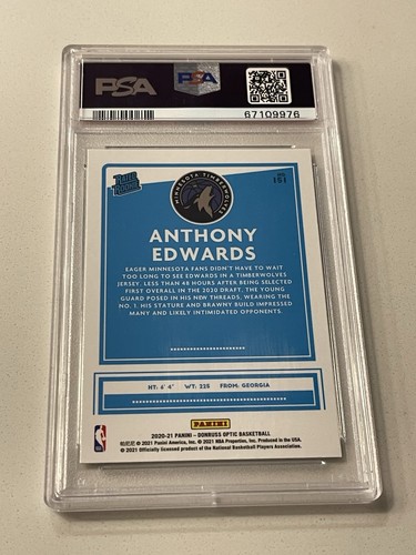 2020-21 Panini Donruss Optic - Rated Rookie #151 Anthony Edwards (RC ...