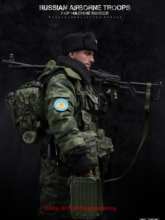 DAMTOYS 78025 1/6 Russian Airborne Troops VDV PKP Machine Gunner Figure ...
