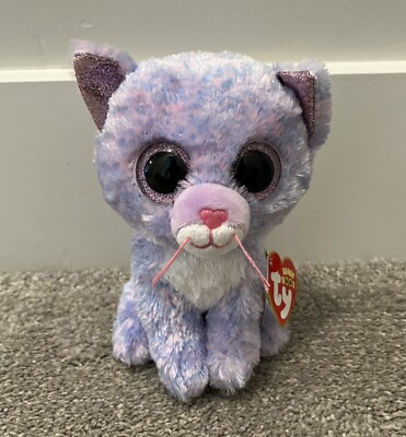 TY Beanie Boos, CASSIDY, Cat Plush Stuffed Animal Glitter Eyes Toy, 6 ...