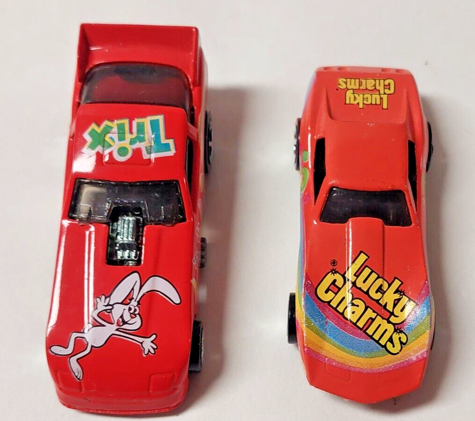 Hot Wheels TRIX Dragster Funny Car (1977) & Lucky Charms Corvette (1975 ...