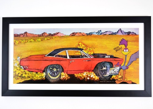 Vintage 1970 Plymouth Road Runner Print | 15x28 Framed Mopar Muscle Car ...