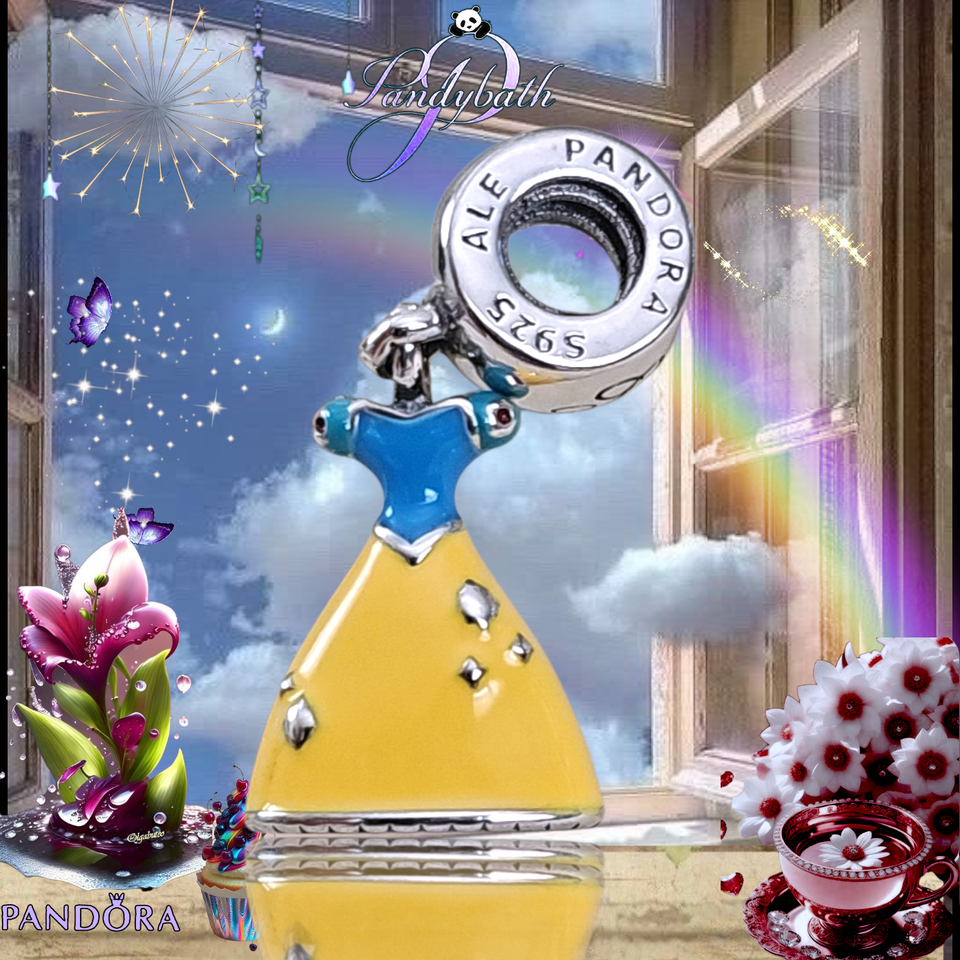 Pandora Disney Snow White Dress Rare Pandora Charm Princess US SELLER ...