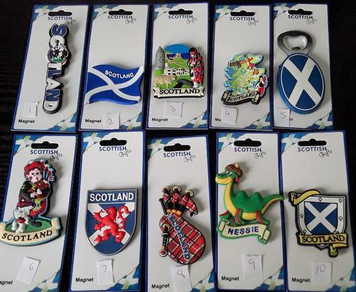 Scottish Bagpipes Fridge Magnet Scotland Tartan Souvenir Gift Rubber ...