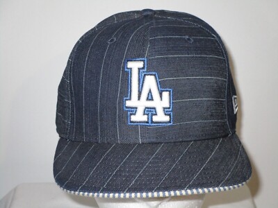 59Fifty LA Dodgers Denim Stripe Hat Fitted 7 1/8 Cotton MLB Baseball ...