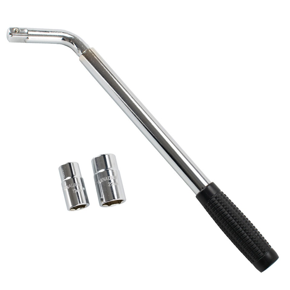 Car Wheel Brace Wrench Tyre Spanner Repair Accessories Socket Nut 17 19 ...