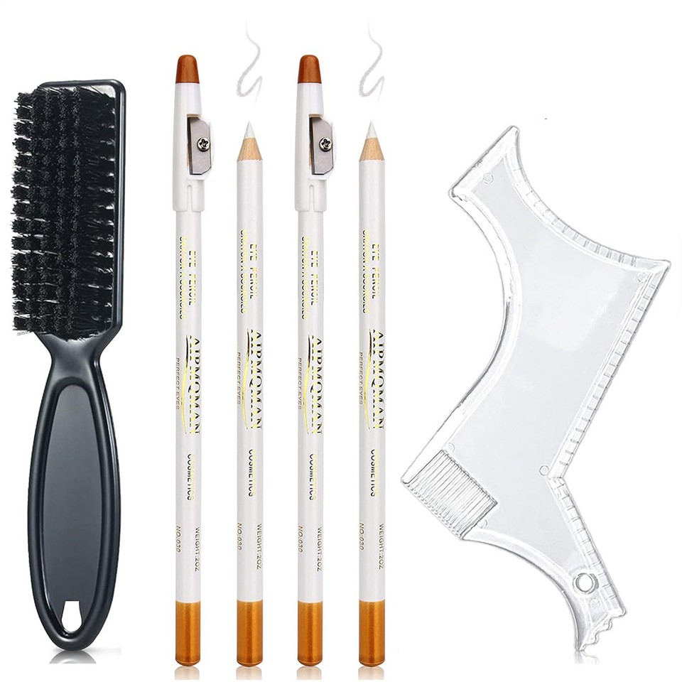 4 PCS Barber Pencil Set Edge Hairline Razor Trace Pencil Beard Styling ...