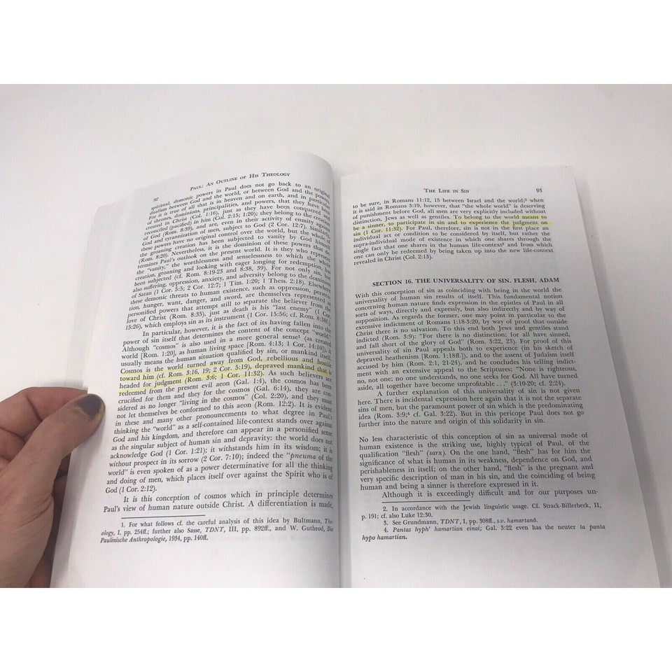 Paul : An Outline of His Theology by Herman Ridderbos (1997, Paperback ...