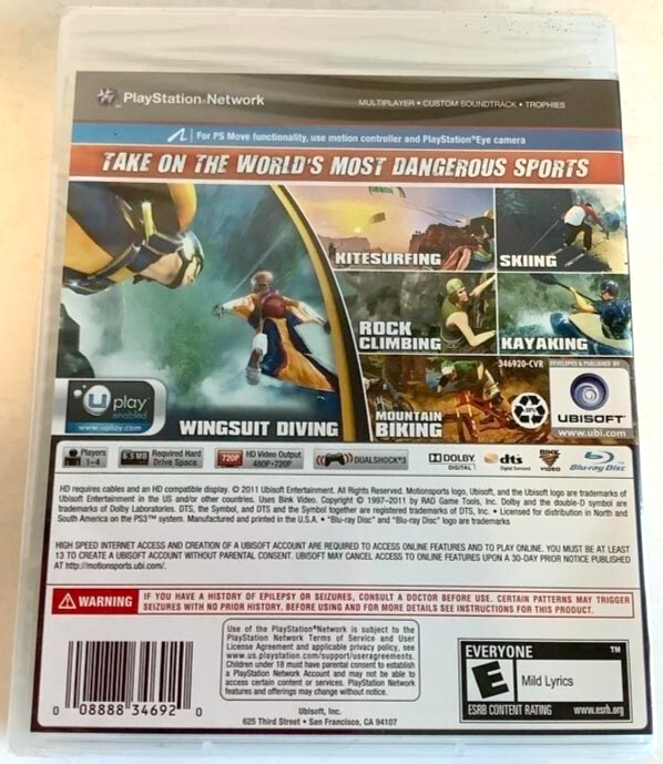 NEW SEALED PS3 Motionsports Adrenaline Playstation 3 Video Game Clear ...