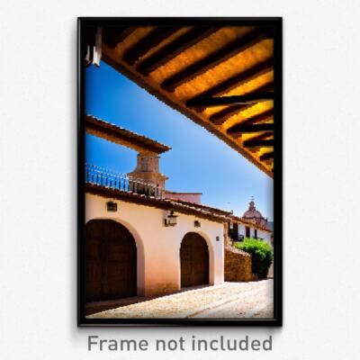 Pixel Art Poster - Rural Spanish Architecture (8 Bit Video Game Print ...
