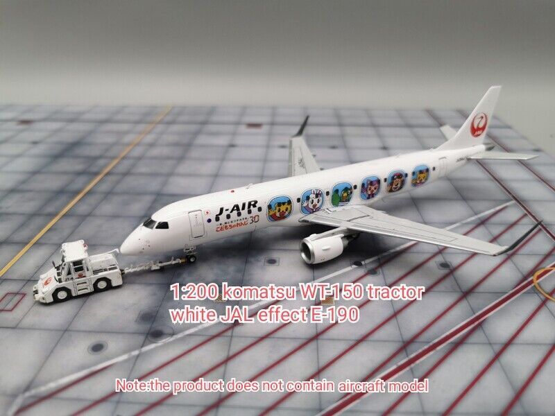 1/200 Airport Gse Komatsu Wt-150 Airplane Tractor “Jal” with Drawbar ...
