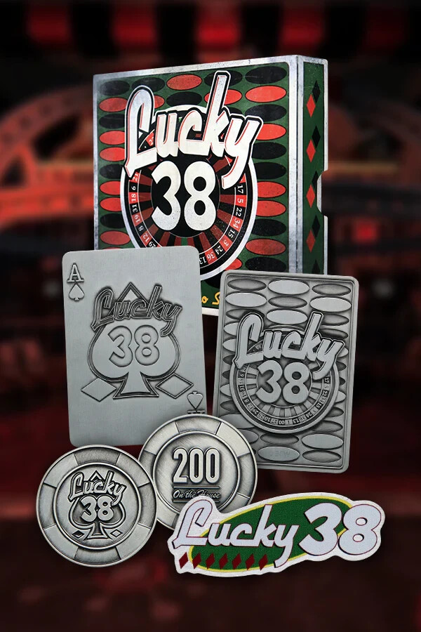 Fallout 4 76 New Vegas Lucky 38 Metal Casino Set Card Poker Chip Coin ...