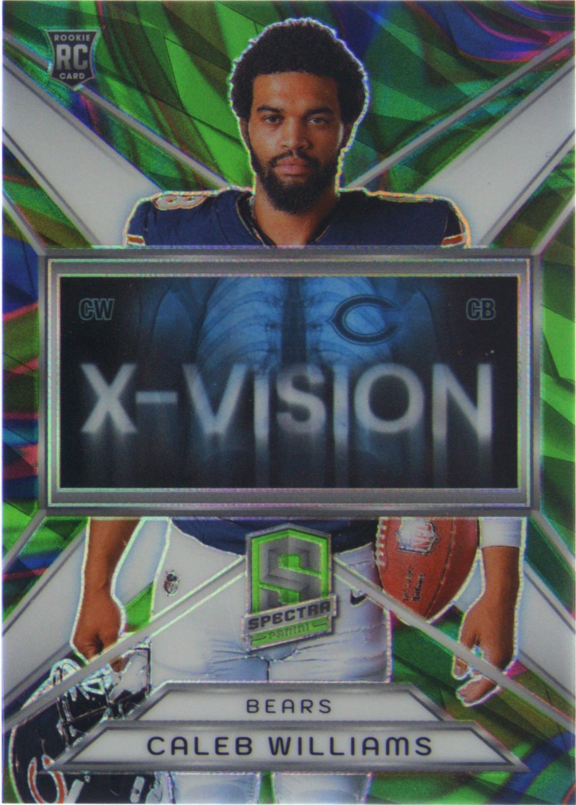 2024 Panini Spectra - X-Vision Caleb Williams #XV-23 Neon Marble Prizm ...