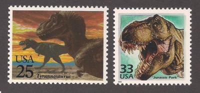 DINOSAURS - TYRANNOSAURUS REX T-REX - JURASSIC PARK - SET OF 2 U.S ...