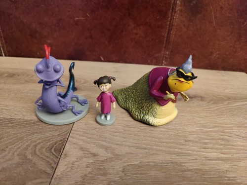 LOT (X3) ROZ SLUG + RANDALL Boggs + Boo MONSTERS INC PIXAR DISNEY ...