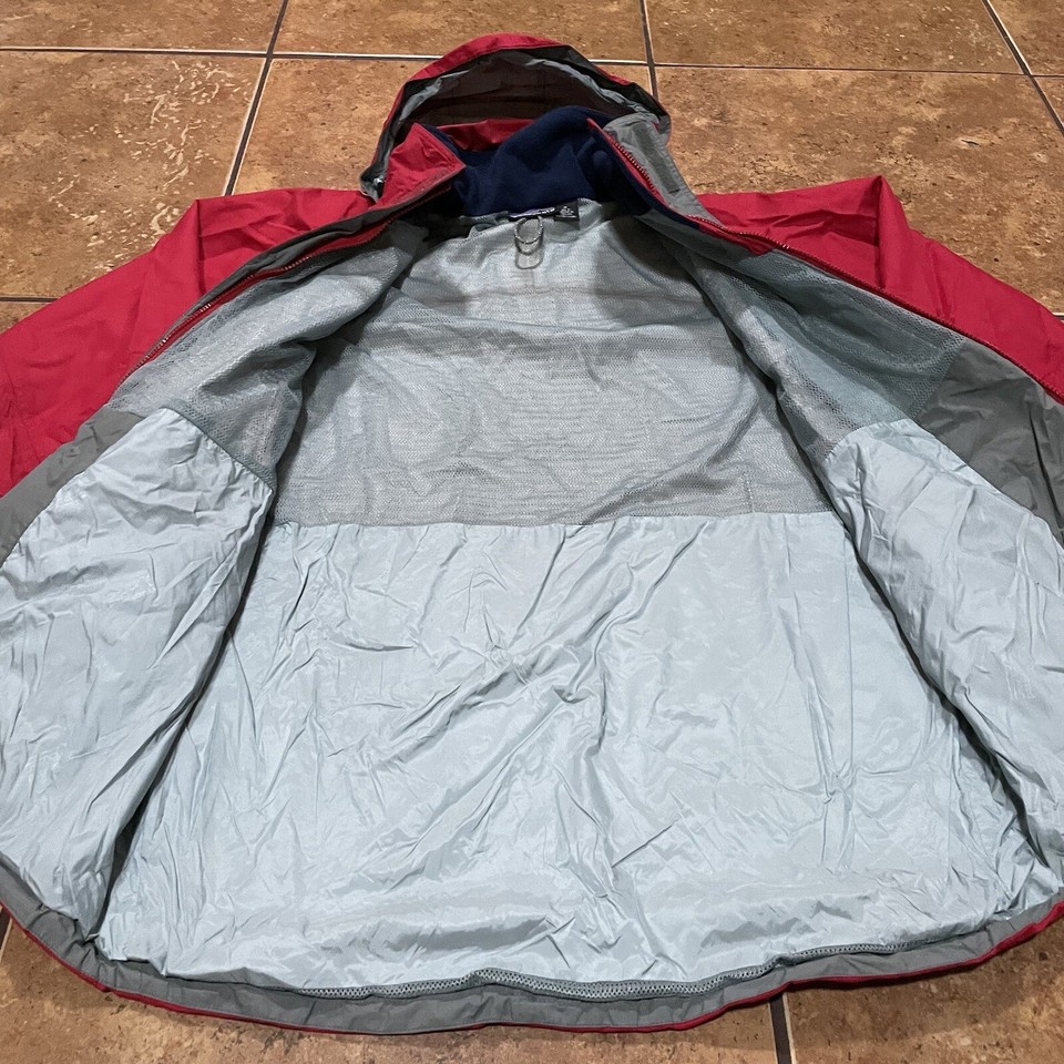 VTG Patagonia Rain Jacket Fall 1998 Size Medium Store Away Hood Red ...