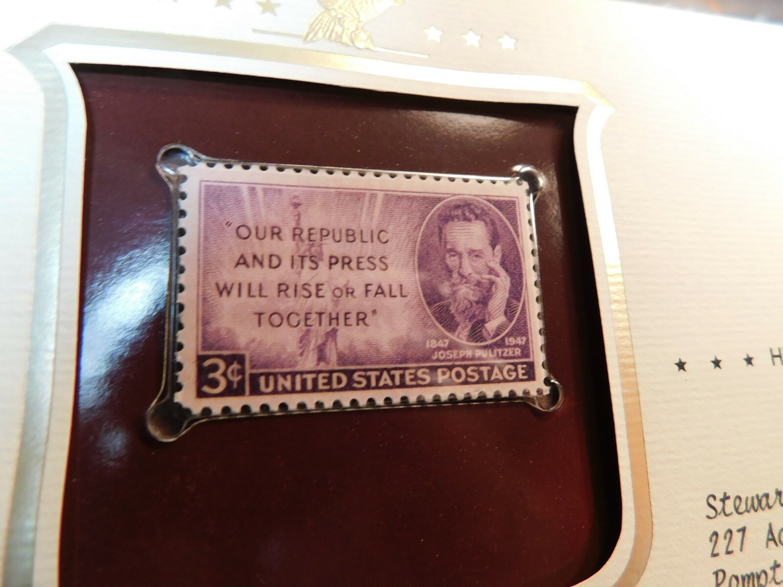 Historic Stamps of America 1947 3 cent Joseph Pulitzer Postage Stamp | eBay