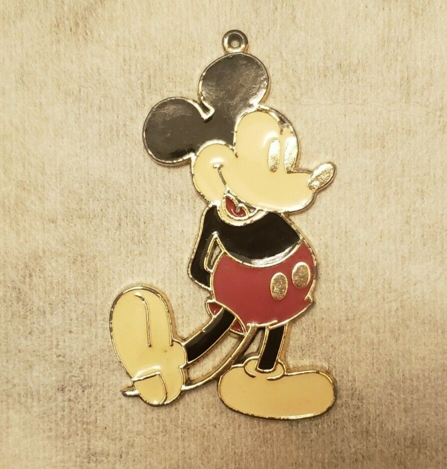 VINTAGE WALT DISNEY PRODUCTION ENAMEL MICKEY MOUSE PE… - Gem