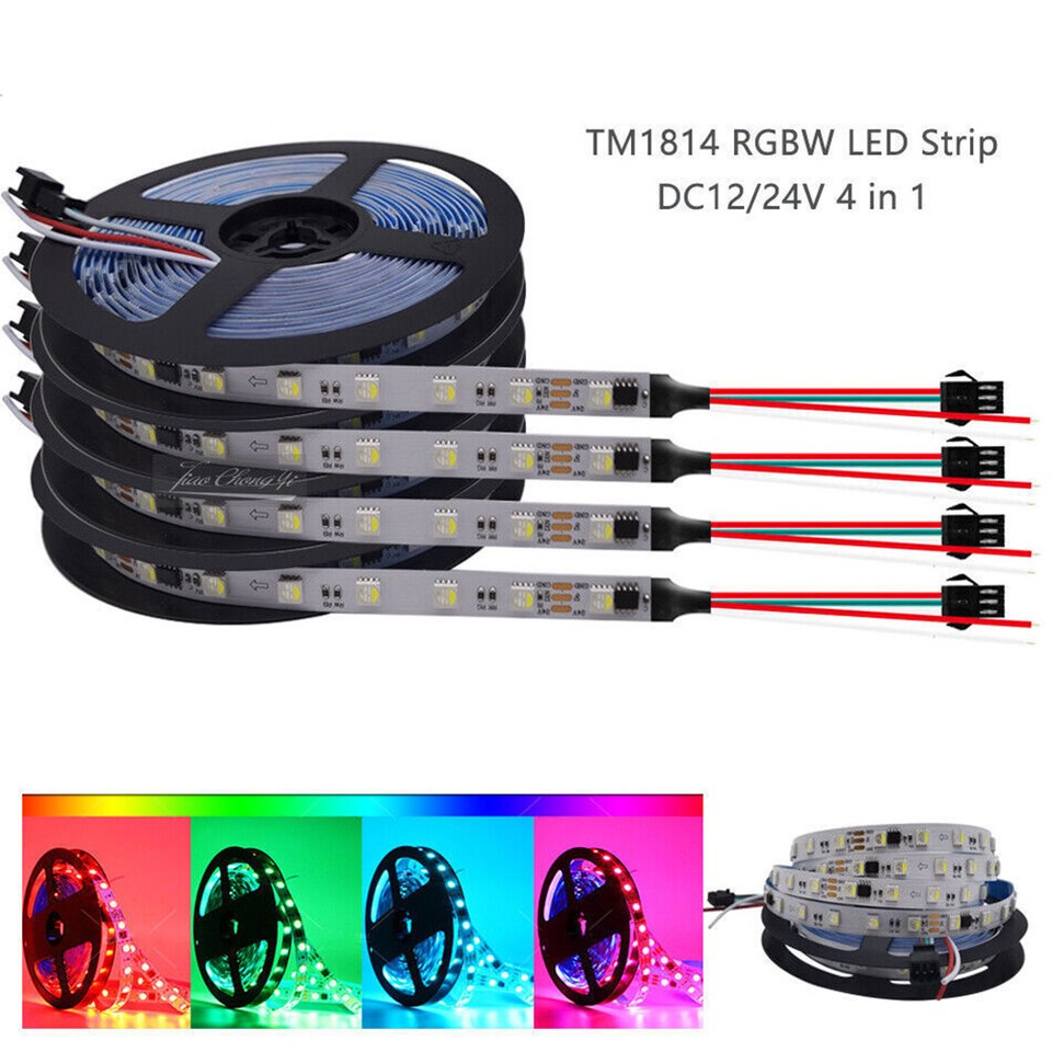 12V 24V TM1814 4in1 RGBW RGBWW 300 LED Strip Flexible Lights Pixel ...