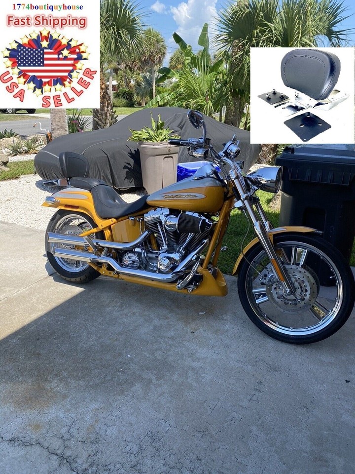 2000-2007 Harley Softail Deuce Tall Backrest Sissy Bar Luggage Rack ...