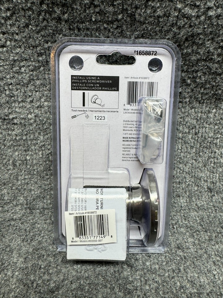 1 RELIABILT Olivia Satin Nickel Left-Handed Dummy Door Handle (M3) (DH1 ...