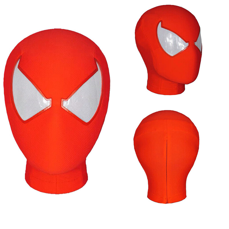 Scarlet Spider-Man Mask Spiderman Ben Reilly Full Mask Cosplay Costume ...