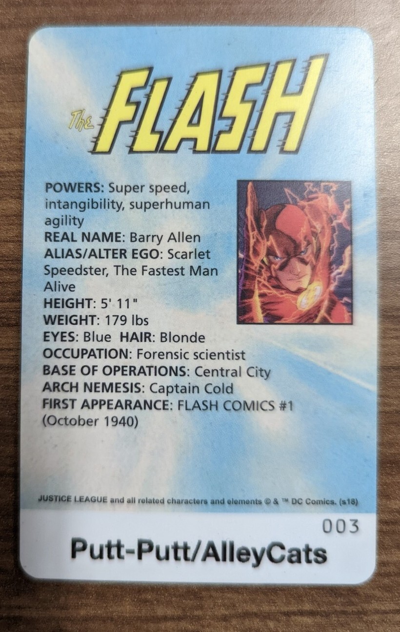 DC Comics Coin Pusher Cards The Flash Series 2 Hero Card | eBay