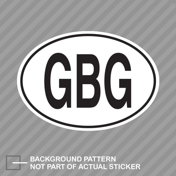 GBG Guernsey Country Code Oval Sticker Decal Vinyl Guernsey euro | eBay