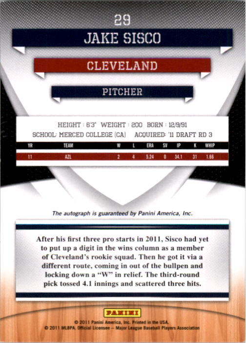 2011 Donruss Elite Extra Edition Franchise Futures Signatures #29 Jake ...