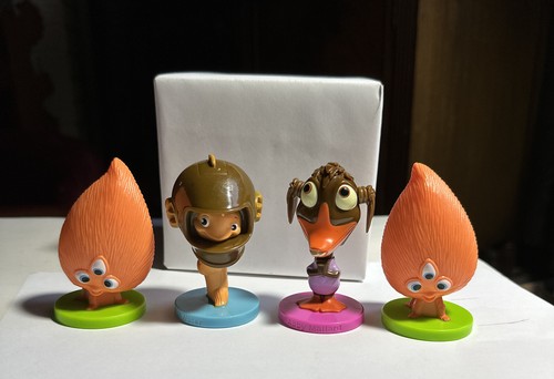 4 Disney Kellogg’s Chicken Little Bobble Heads Alien Kid Abby Mallard ...