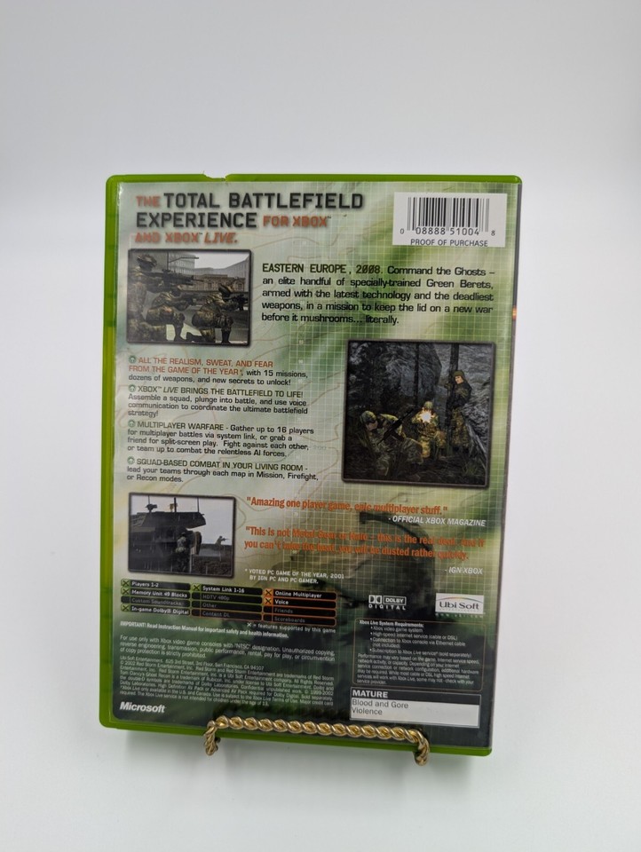 Tom Clancy's Ghost Recon: Game Of The Year By Ubisoft (Microsoft Xbox ...