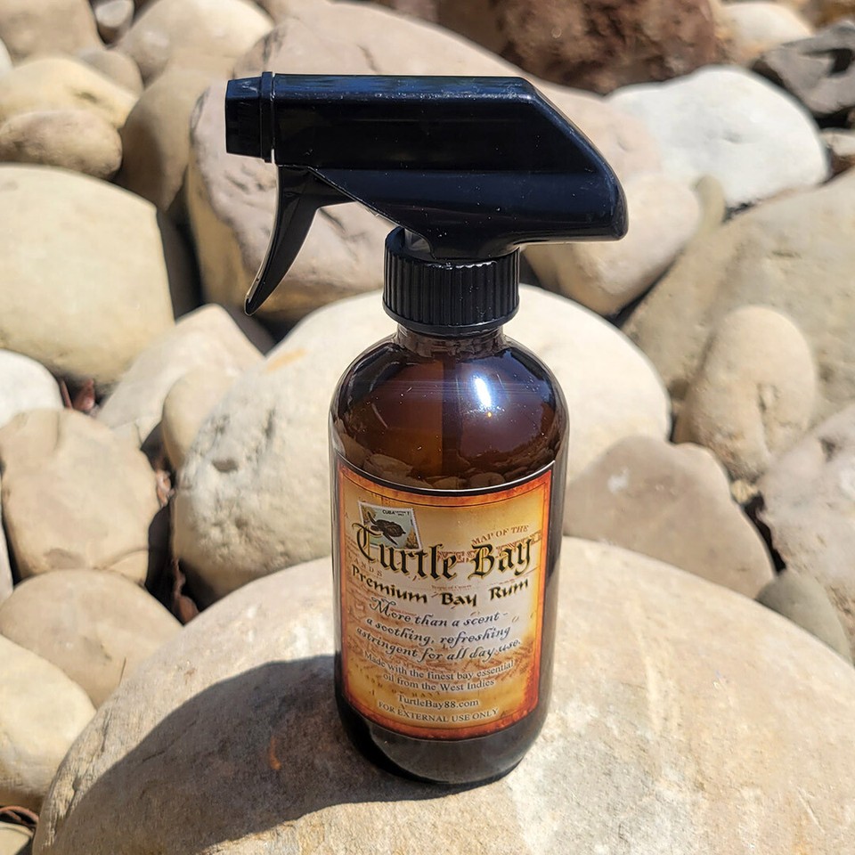 Turtle Bay Premium Bay Rum - 8 Oz. Glass Bottle with spray top | eBay
