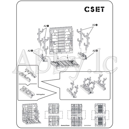 Machical Chain Case Machine Nest Action Base C Set for HG RG 1/144 ...