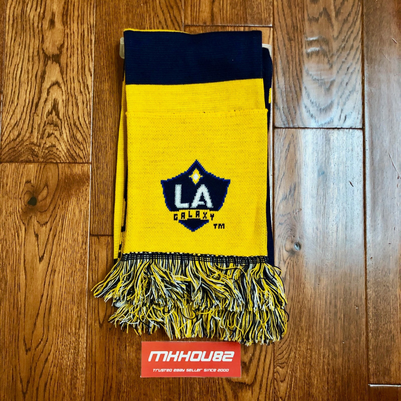 New adidas Los Angeles LA Galaxy Scarf 2010 Season Navy Blue Gold MLS ...