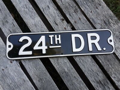 Vintage 24th Dr. Street Sign, Retired Street Sign, Embossed Sign | eBay