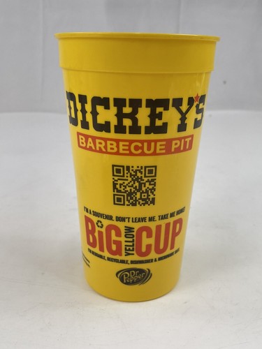Dickey's Barbecue Pit Big Yellow Cup 32 oz Souvenir Fountain Soda Cup ...